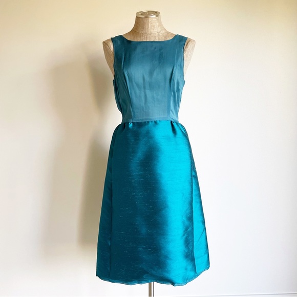 Vintage | Dresses | Vintage Blue Silk 2 Piece Dress Set | Poshmark